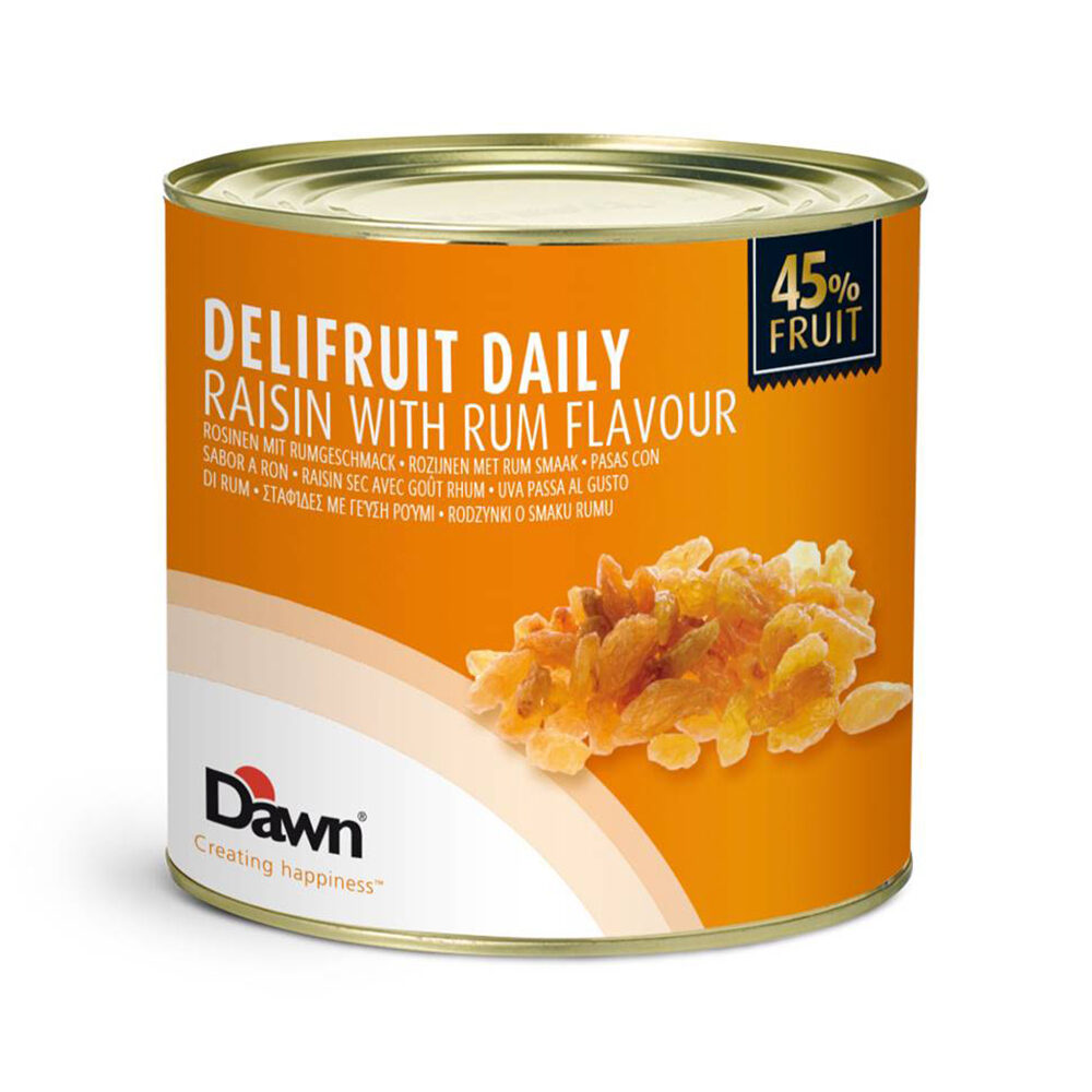 X3,1KG DELIFRUIT DAILY TAARTVULLING RUM ROZIJN