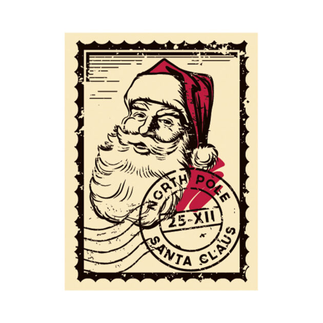 Ranson NV | Plaque - timbre Père Noël - Chocolat blanc - 4 x 3 cm